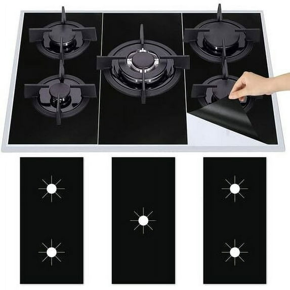 3Pcs Gas Hob Protection, Reusable Gas Stove Mats, Non-Stick Screen ...