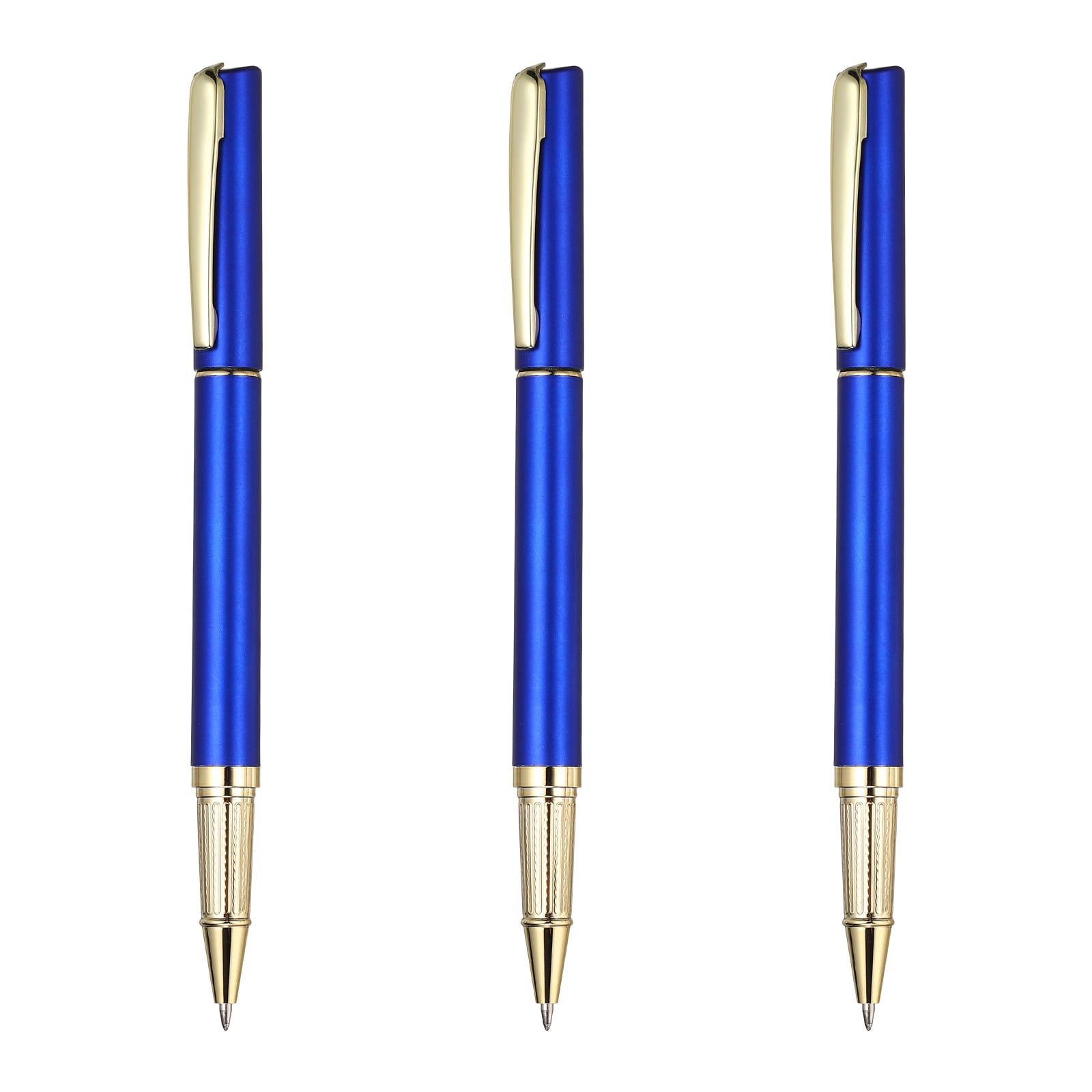3Pcs Gel Pens, 0.5mm Black Ink Rollerball Pen Business Stylish Gold ...