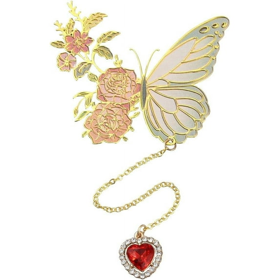 3Pcs Gold Butterfly Bookmarks Bulk Chain Bookmark Alloy Romantic Hollow ...