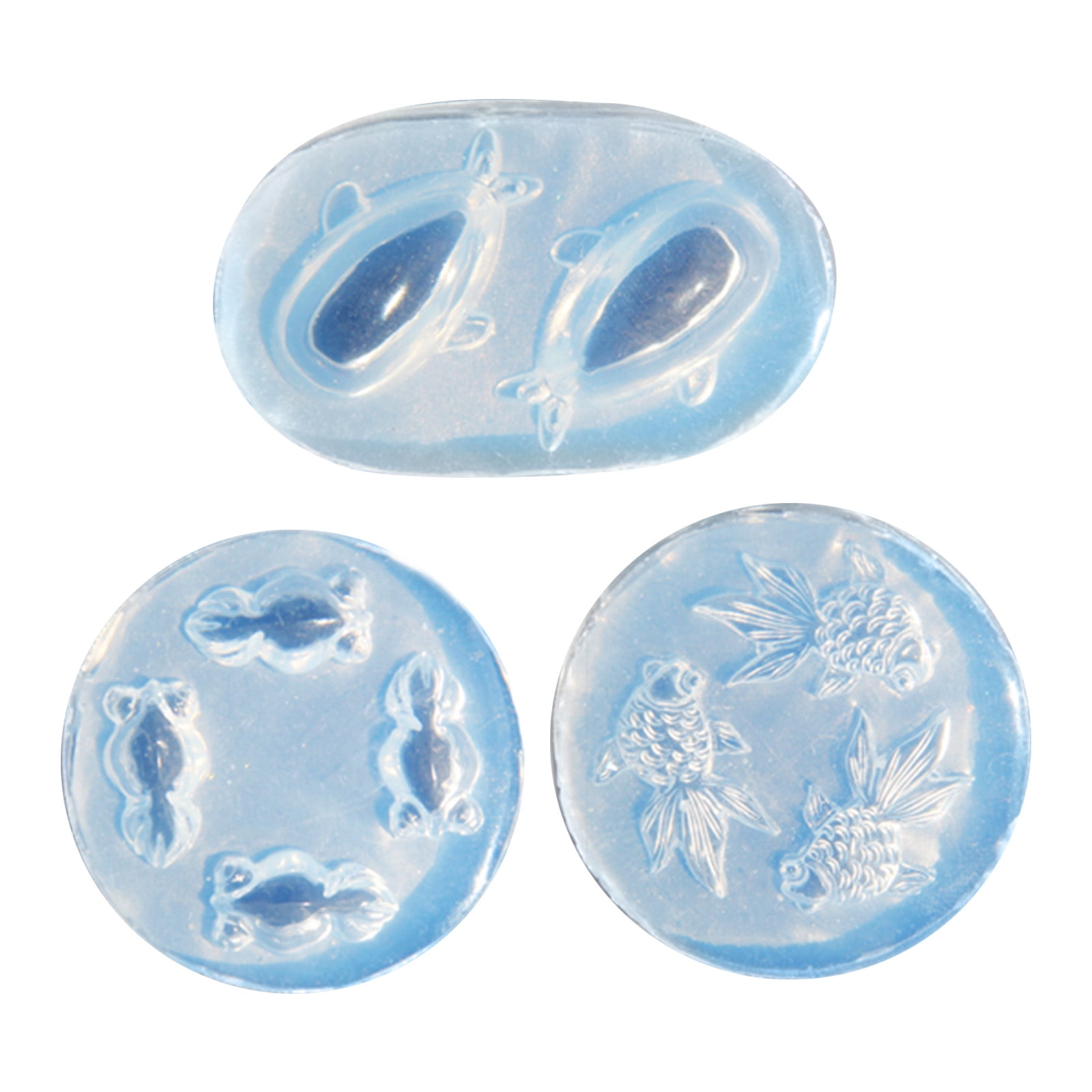 3Pcs Gold Fish and Whale Epoxy Resin Molds Jewelry Making Tool Soap ...