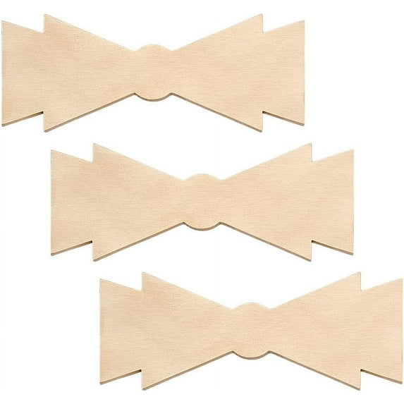 3Pcs Golden Solid Brass Bowknot 100x40x2mm Solid Brass Tie Slot Cutting ...