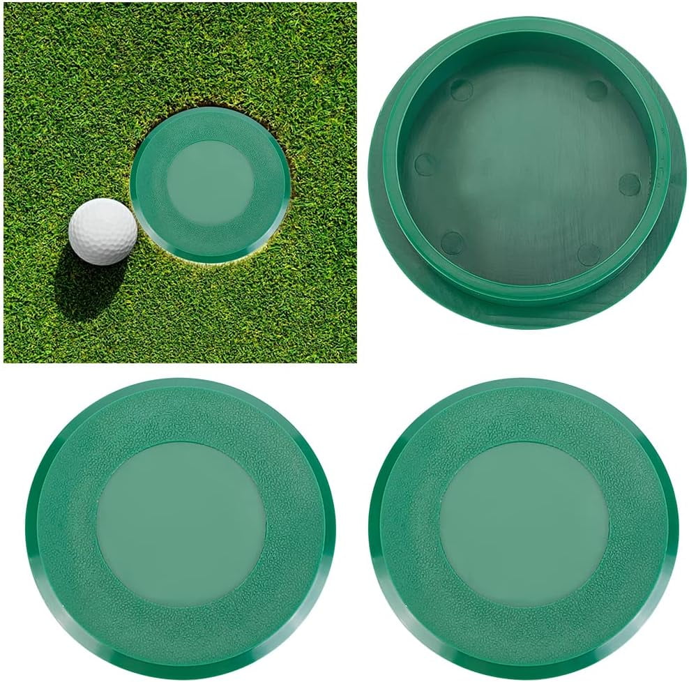 3Pcs Green Golf Cup Cover 4 Inch Golf Hole Putting Green Golf Practice ...
