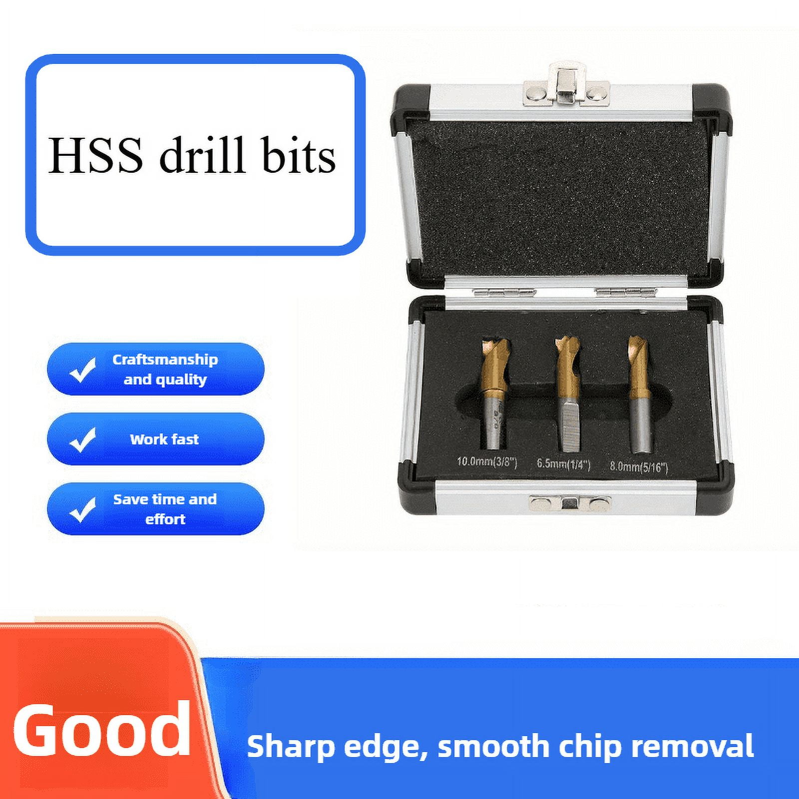 3Pcs HSS CO Cobalt Spot Weld Cutter Kit Titanium Spot Weld Cutter Drill ...