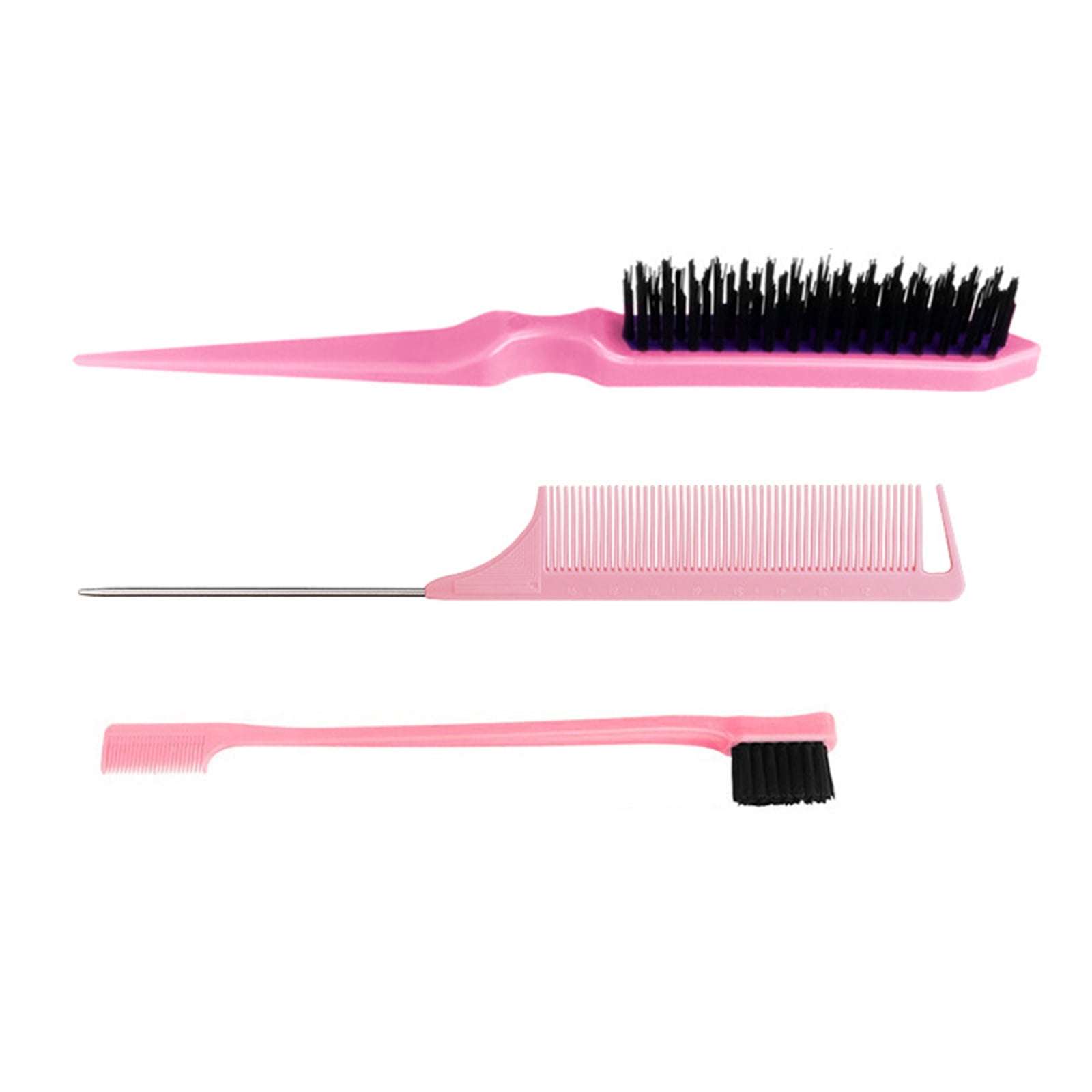 3Pcs Hair Styling Comb Hair Brush Set Teasing Hair Brush Edge Brush ...