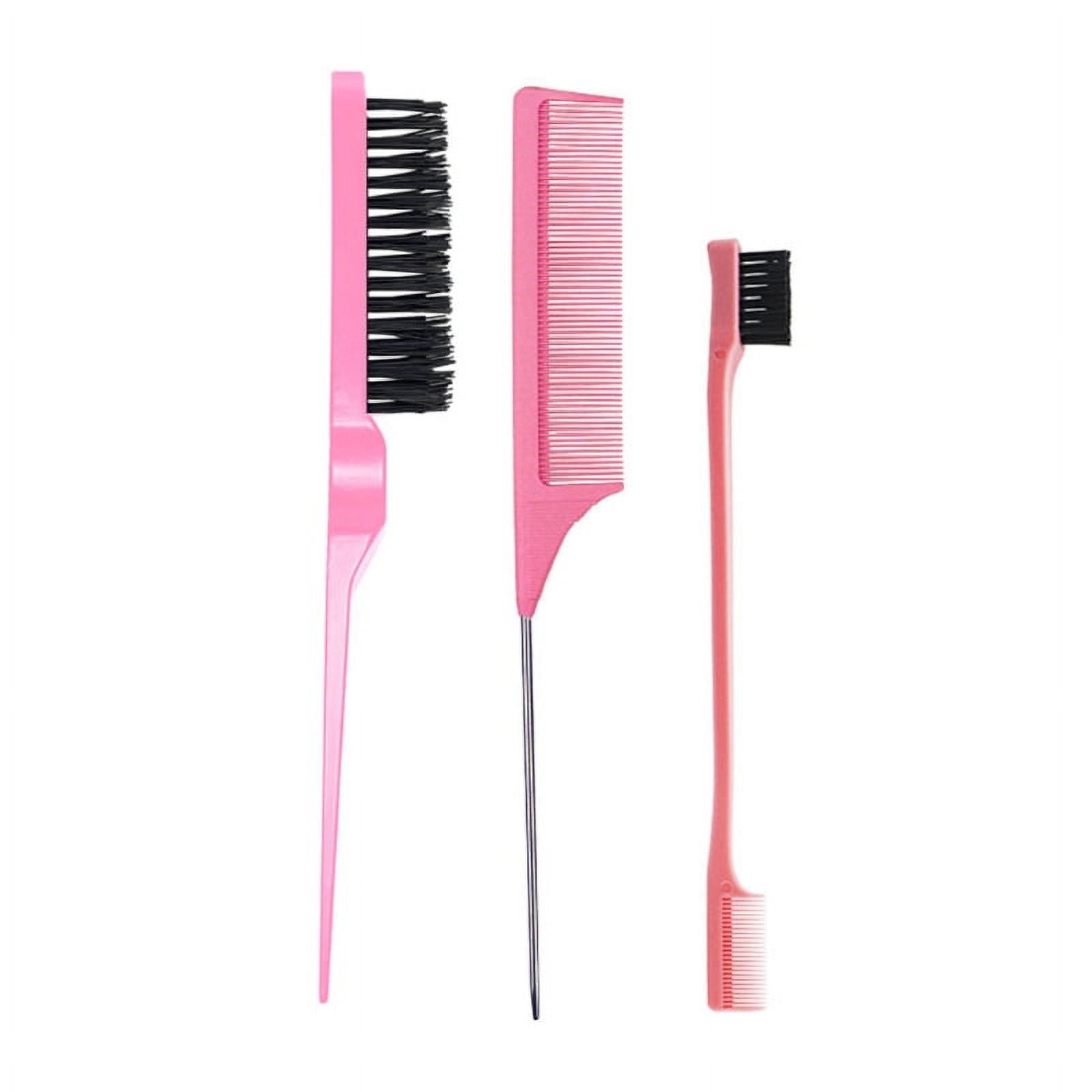 3Pcs Hair Styling Combs Set Teasing Hair Brushes Rat Tail Combs Edge ...