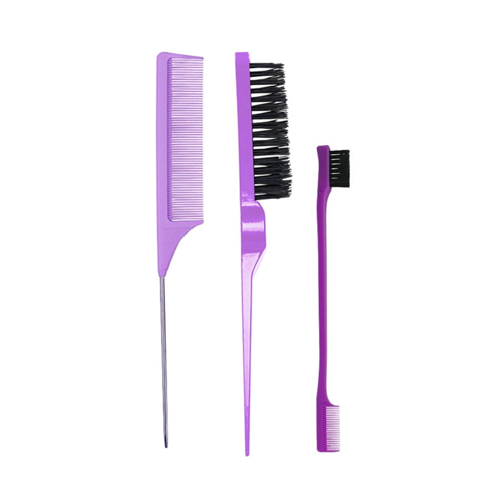3Pcs Hair Styling Combs Set Teasing Hair Brushes Rat Tail Combs Edge ...
