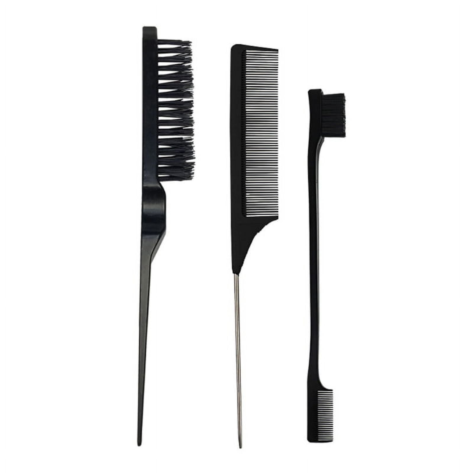 3Pcs Hair Styling Combs Set Teasing Hair Brushes Rat Tail Combs Edge ...