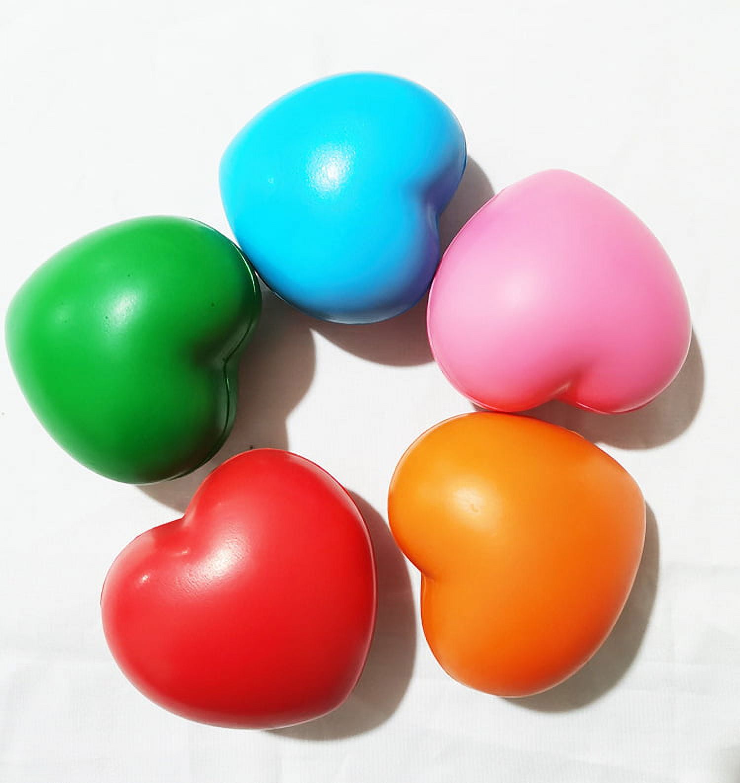 3Pcs Hand Exercise Ball Heart Shaped Squeeze Stress Ball Finger Massage ...
