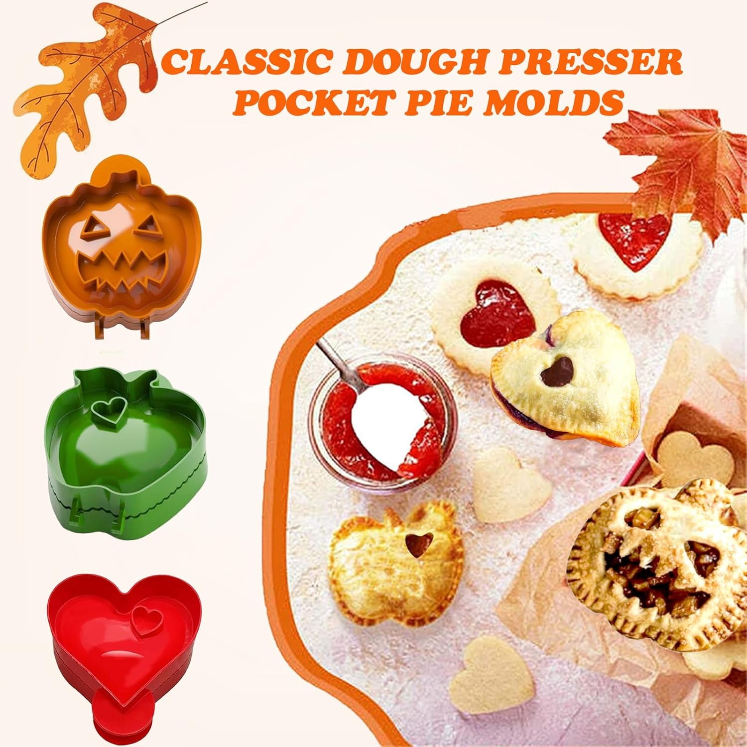 3Pcs Hand Mini Pie Molds for Baking, Dough Presser Pocket Mini Pie ...