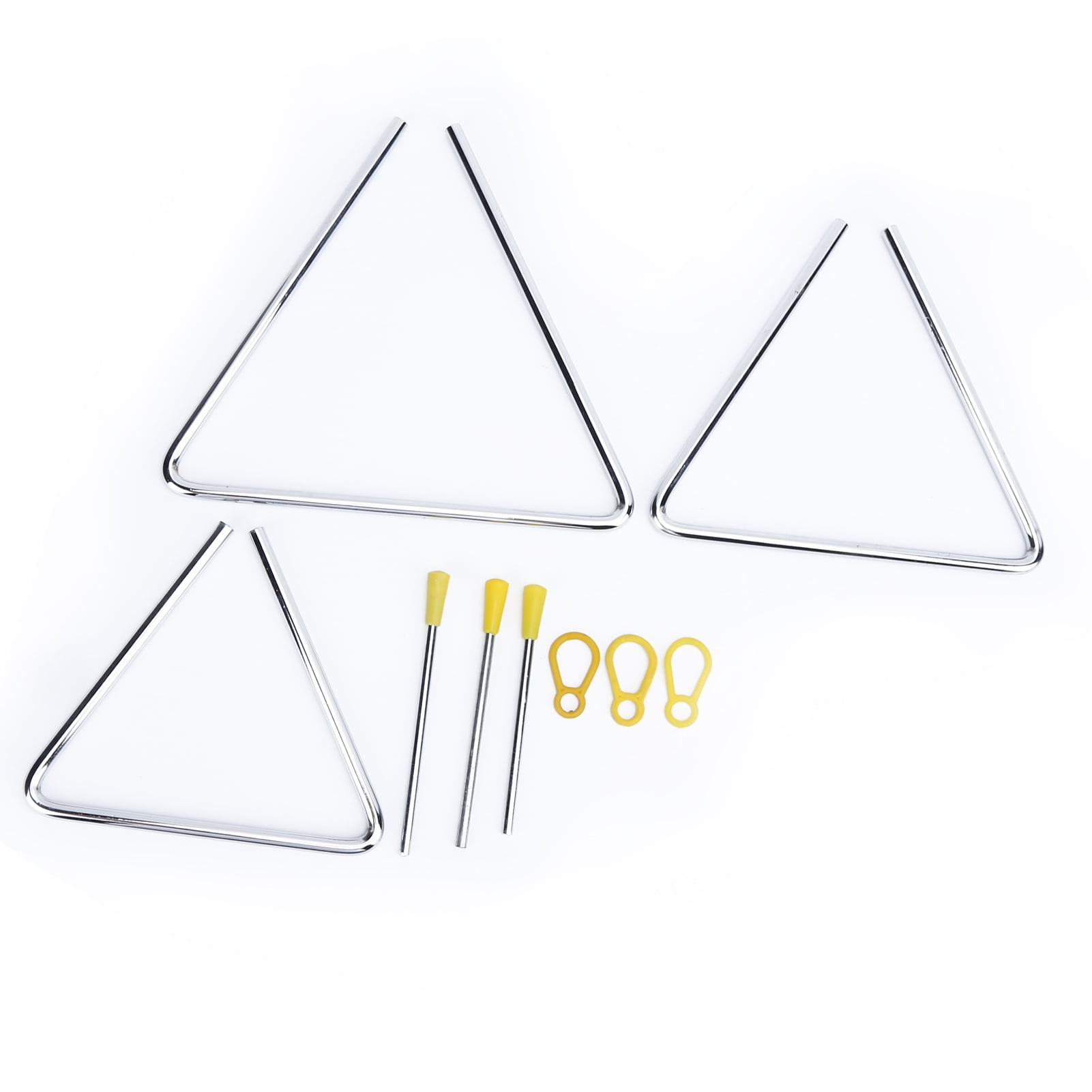3Pcs Hand Percussion Triangle Musical Instrument Set 6in 7in 8in for ...
