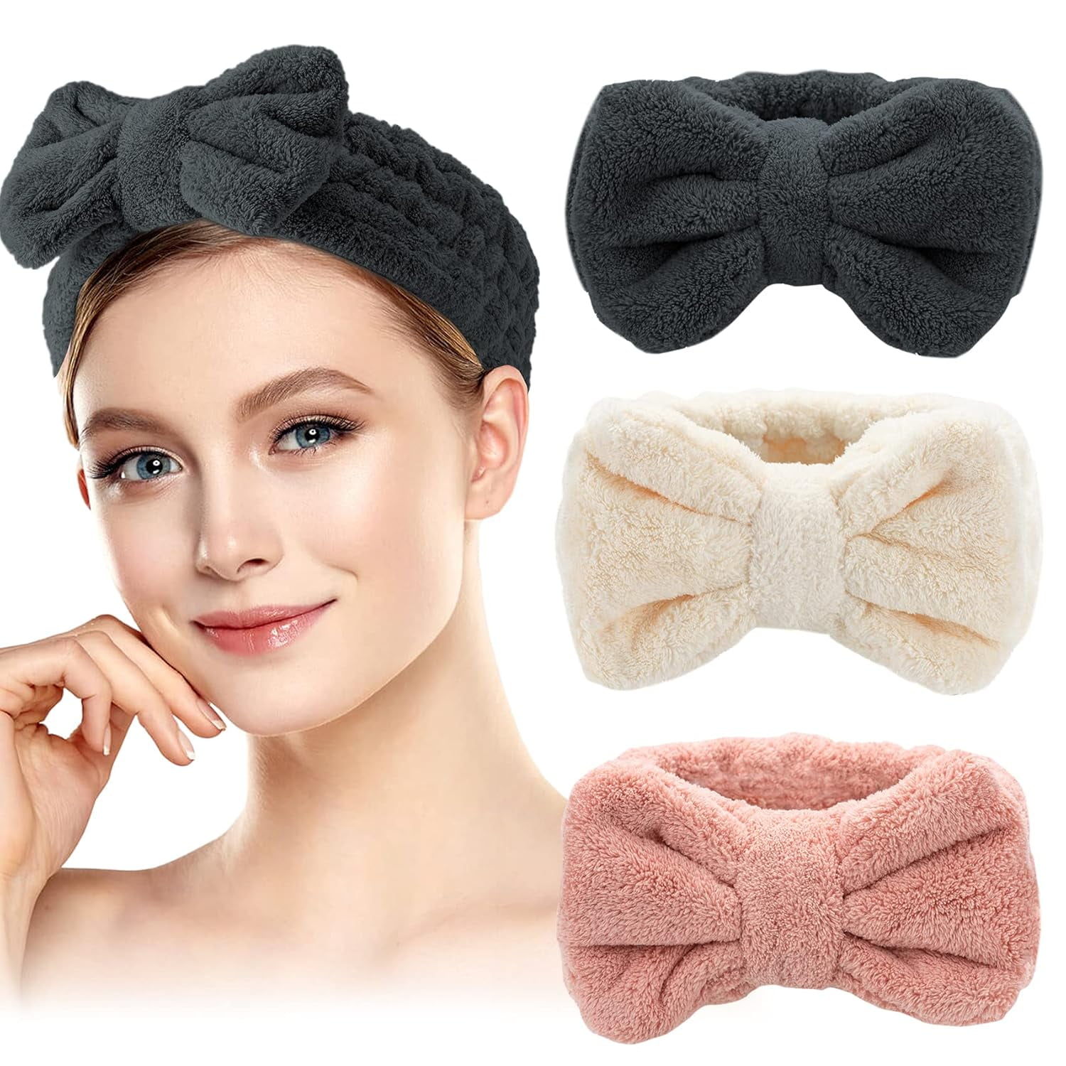 3Pcs Headbands for Women - Skincare, Spa, Makeup, Face Wash - Mothers ...