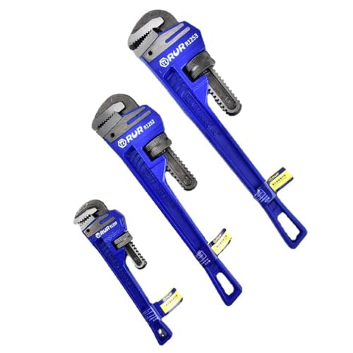 3Pcs Heavy Duty Pipe Wrenches Sets,8&12&18" Plumber Wrenches,Straight ...