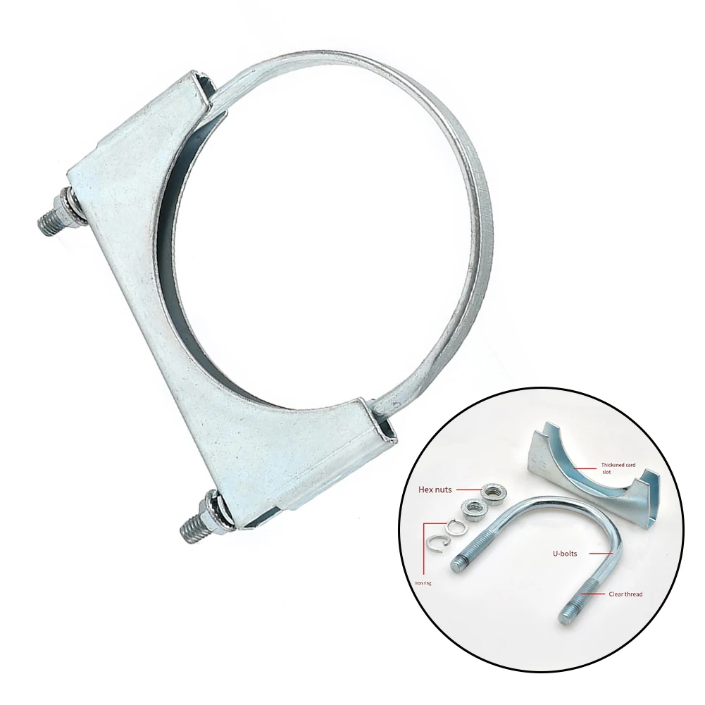 3Pcs Heavy Duty U Bolt Clamps Saddle Type Anti-Corrosion Muffler Clamps ...