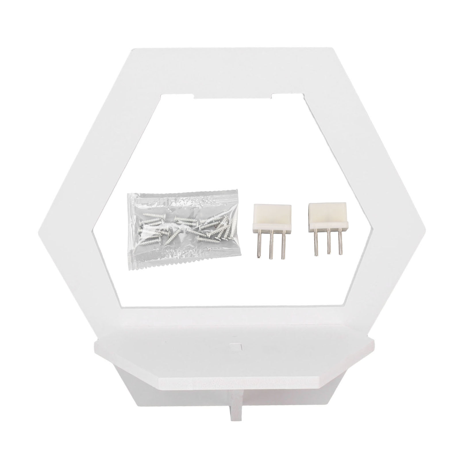 3Pcs Hex Floating Shelf PVC Modern Simple Fine Appearance Floating Rack ...