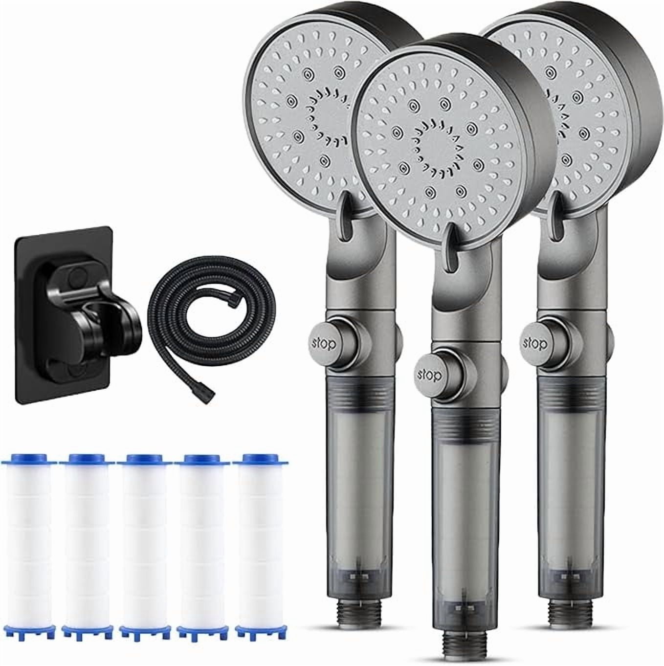 3Pcs High Pressure 5 - Mode Filtered Shower Head, Filtered Shower Head ...