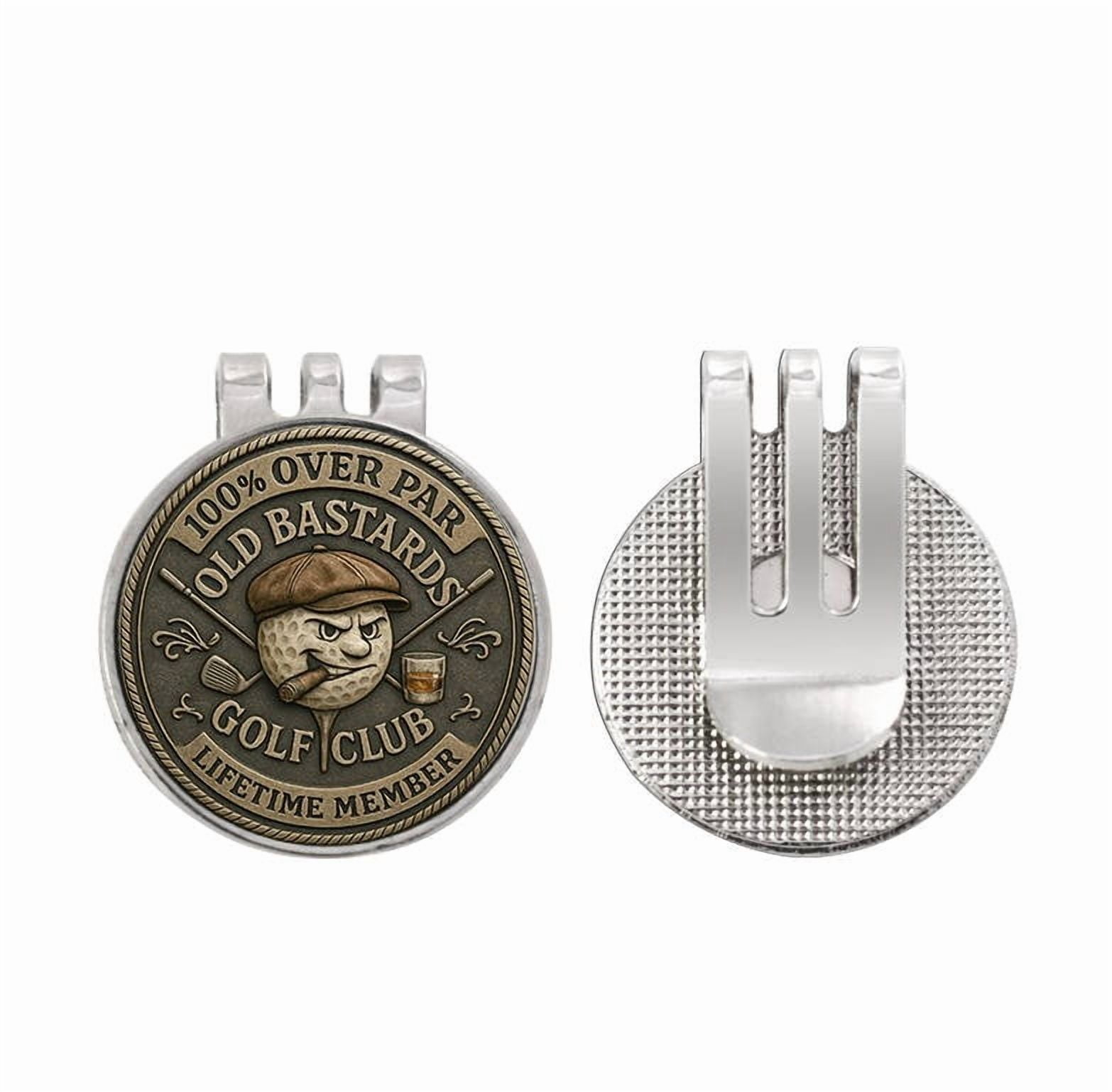 3Pcs Humorous Golf Hat Clip! Iuhan Old Bastards Golf Club Hat Clip ...