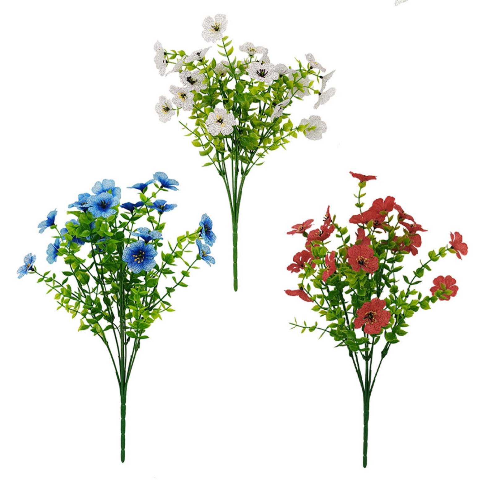 3Pcs Independence Day Artificial Violet Flower Set,Plastic Simulation ...