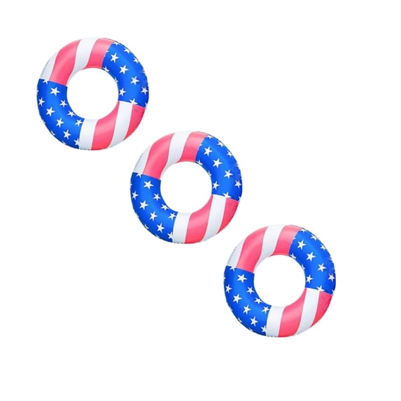 3Pcs Inflatable Flag Pool Floats 27.5 Inch ClassicStriped SwimRings ...