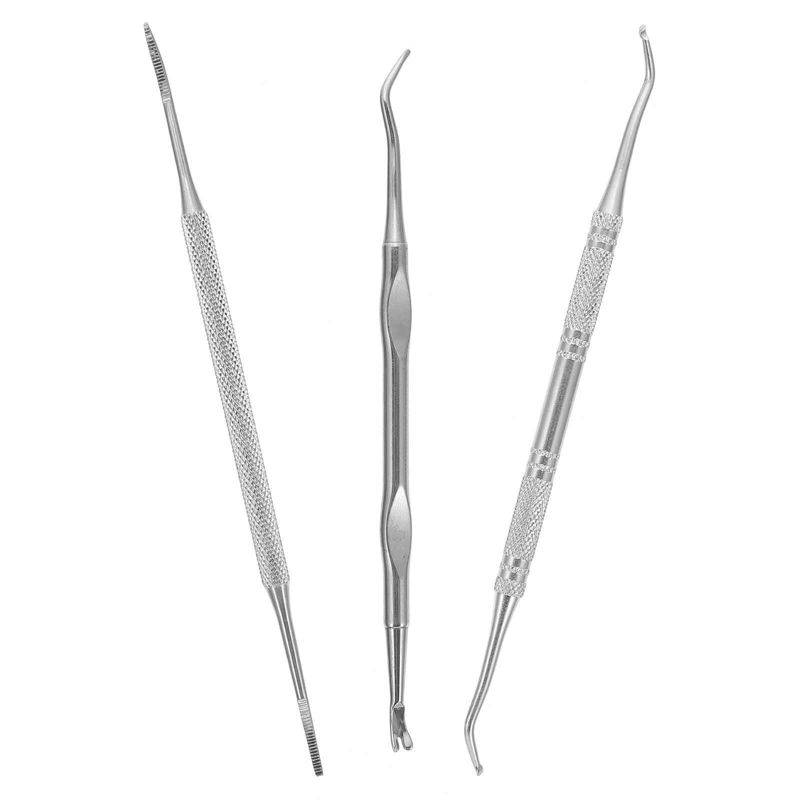 3Pcs Ingrown Toenail File Double-end Nail Cleaner Stainless Steel Tool ...