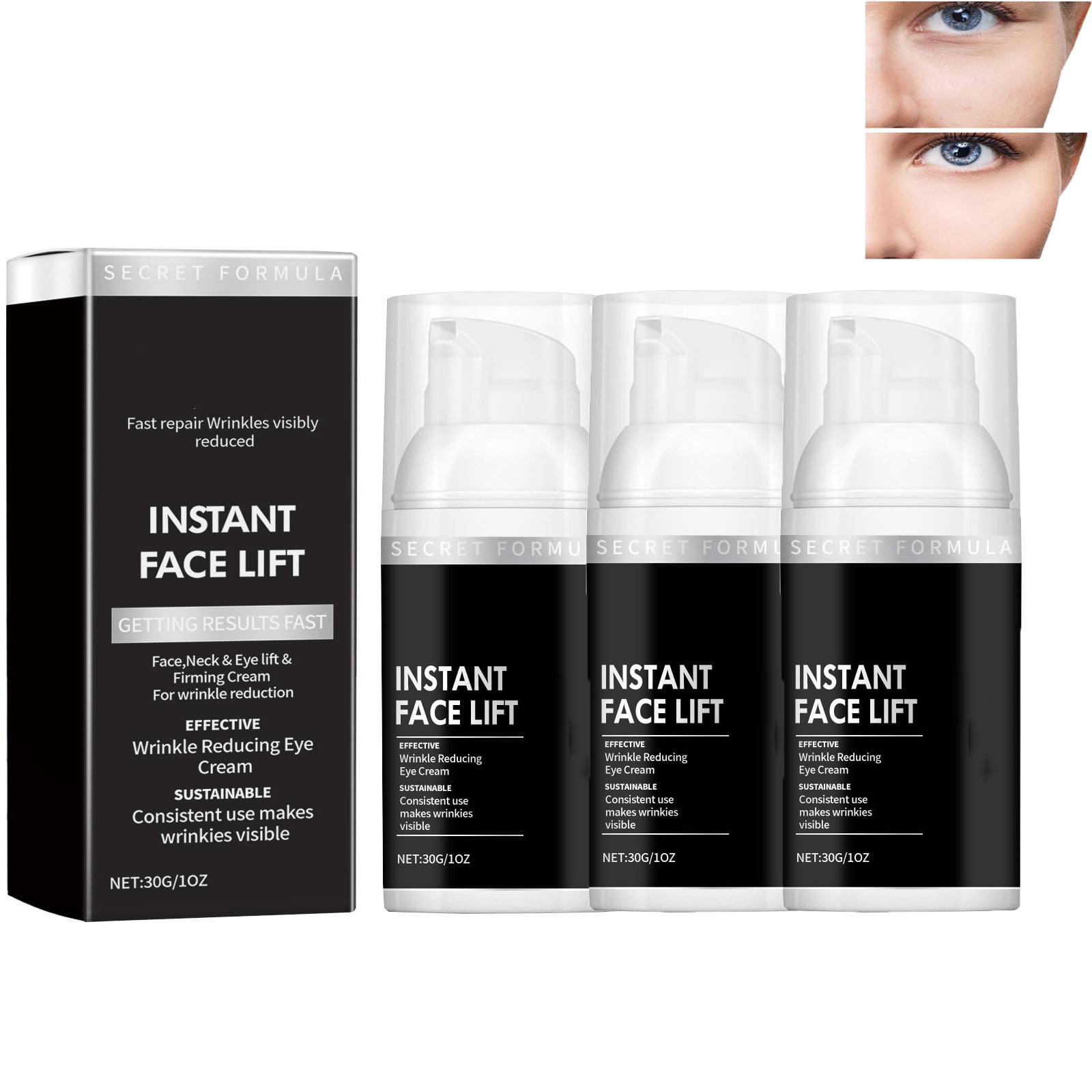 3Pcs Instant Face Lift - Instant Firmx Eye, Eye Cream for Puffiness and ...