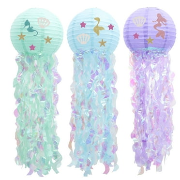 Mermaid Jellyfish Lanterns Hanging Paper Lanterns for Child Mermaid ...