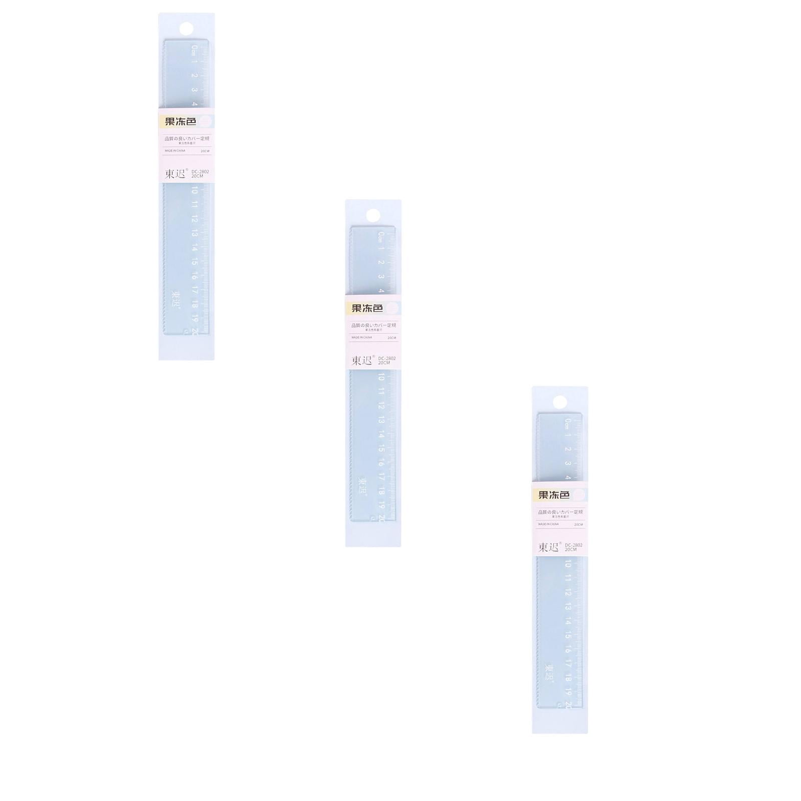 3Pcs Kaireo Creative Jelly Colored Student Uses a Transparent 20Cm ...
