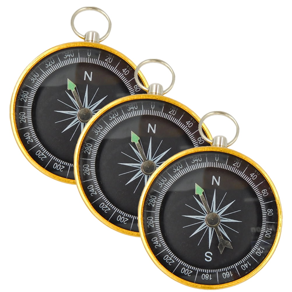 3Pcs Key Ring Compass Compass Hiking Metal Small Compass Portable ...