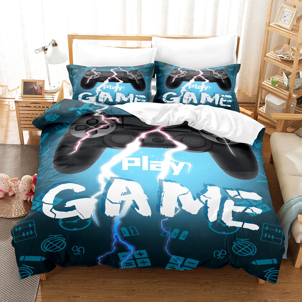 3Pcs Kids Gamer Bedding Set for Boys Teens,Gaming Duvet Cover Set Video ...