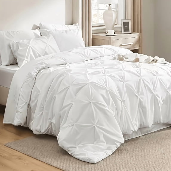 3Pcs King Quilted Bedding Set, Includes 1 Quilt & 2 Pillowcases, Floral ...
