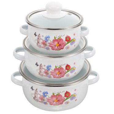 STP Goods Golden Rooster 5.05-qt. Deep Stock Pot with Glass Lid, Oven ...