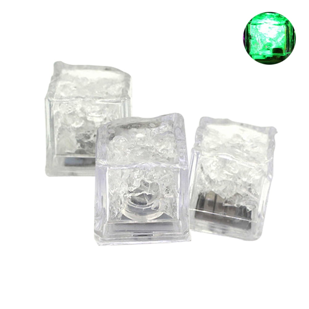 3Pcs LED Light Ice Cubes Luminous Night Lamp Party Bar Wedding Cup ...