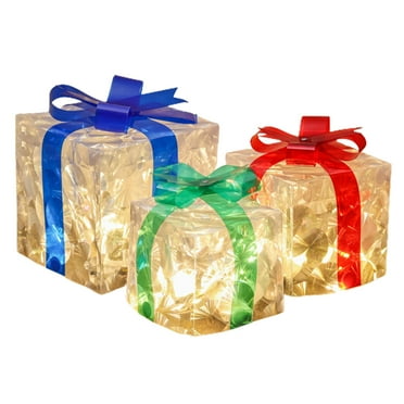 3 ft. LED Stacking Gift Boxes Porch Decor for Christmas - Walmart.com