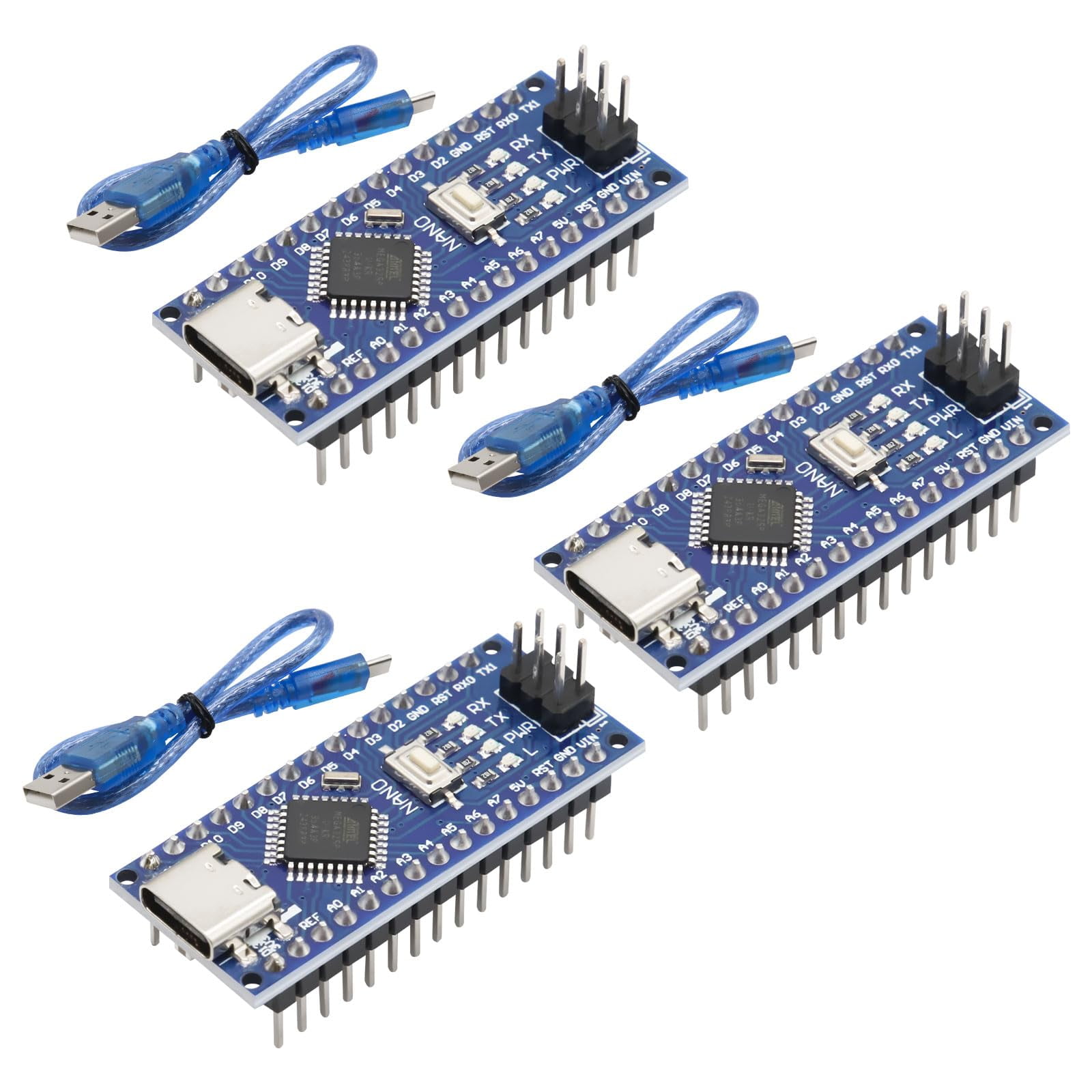 3Pcs LUIRSAY Nano V3.0 RRF12 Board ATmega328P/CH340G Chip Microcontroller Kit Compatible with ...