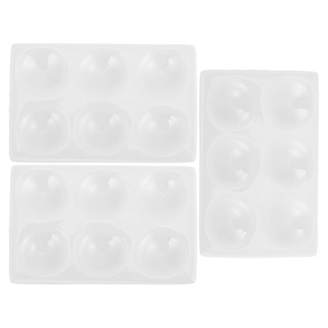 3Pcs Laboratory Plates White 6 Hole Ceramic Reaction Spot Plates for ...