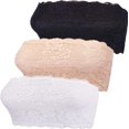 3Pcs Lady Lace Wearable Mock Camisole Bra Insert Overlay Modesty Panel ...