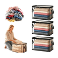 3Pcs Large Heavy-Duty Thick Plastic Clear Storage Box with Handles ...