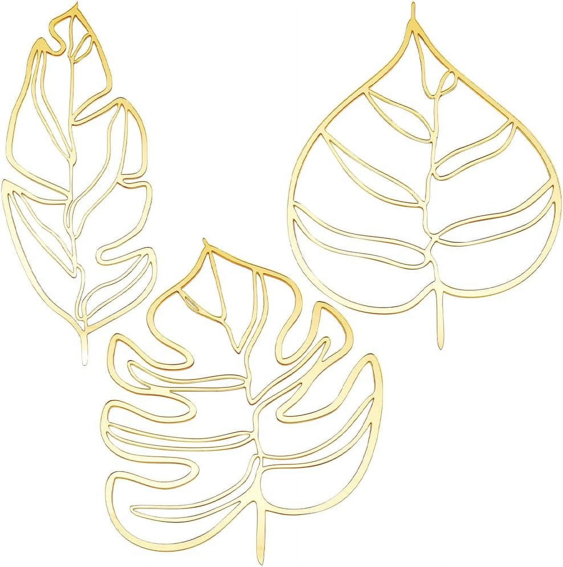 3Pcs Leaf Mirror Wall Stickers 3 Styles Mirror Decals Art Mural Wall ...