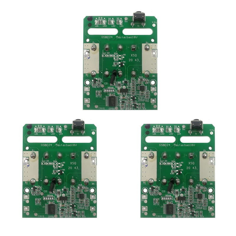 3Pcs Li-Ion Battery Charging Protection Circuit Board PCB Board for 18V ...