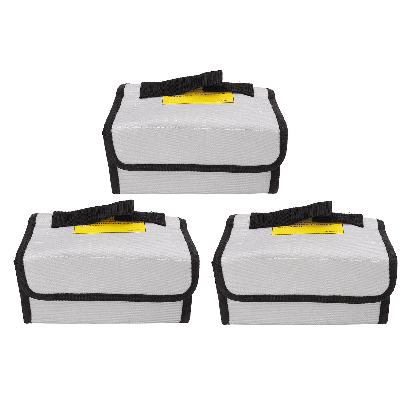 3Pcs Lithium Battery Bag, Portable Large Capacity Fireproof ...