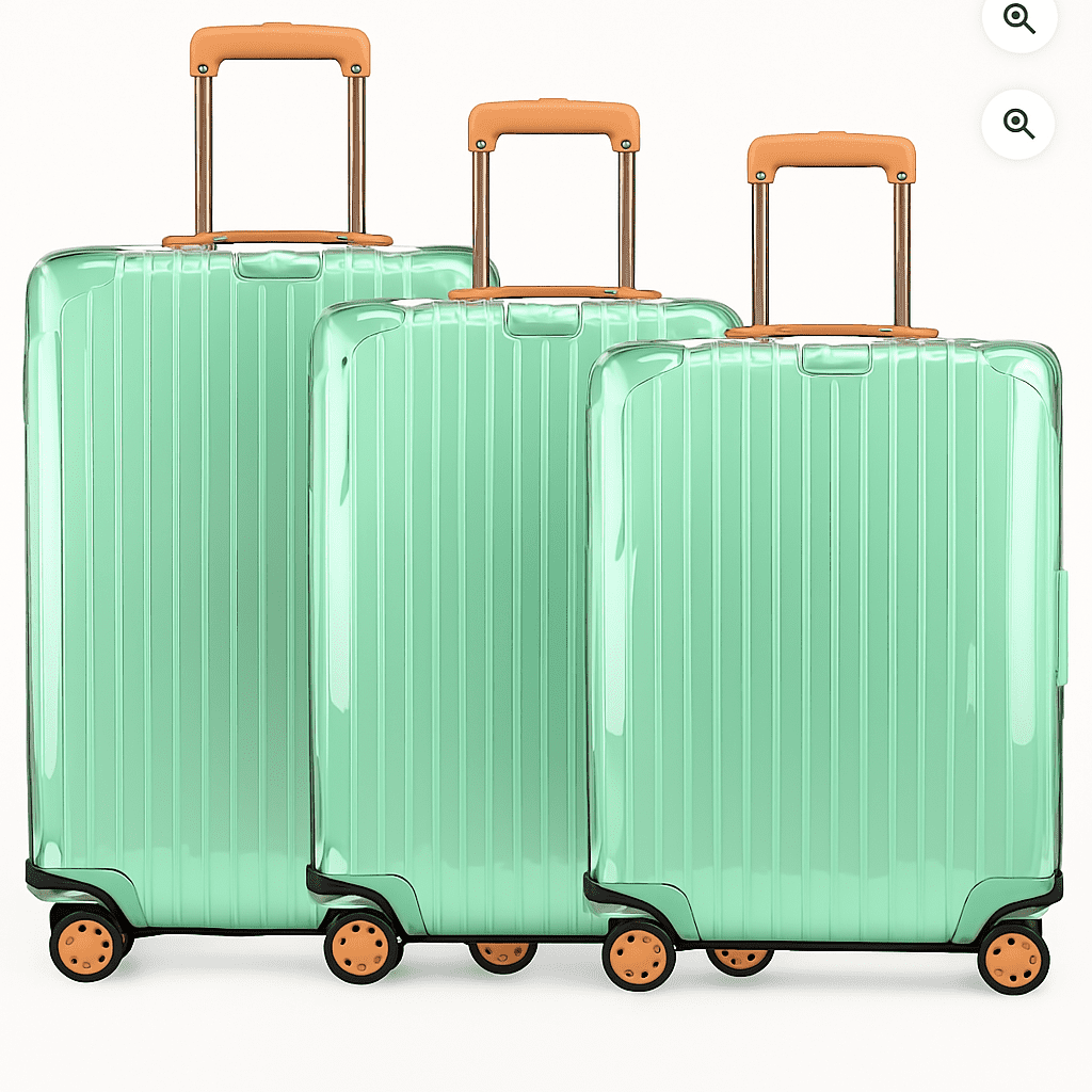 3Pcs Luggage Covers Waterproof PVC Suitcase Cover Dustproof Clear ...