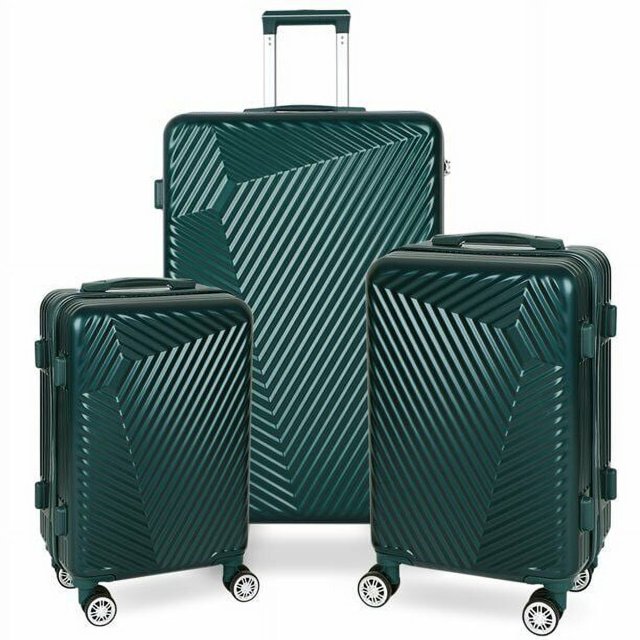 3Pcs Luggage Set Travel Spinner Hardside Trolley Carry On Suitcase 20 ...