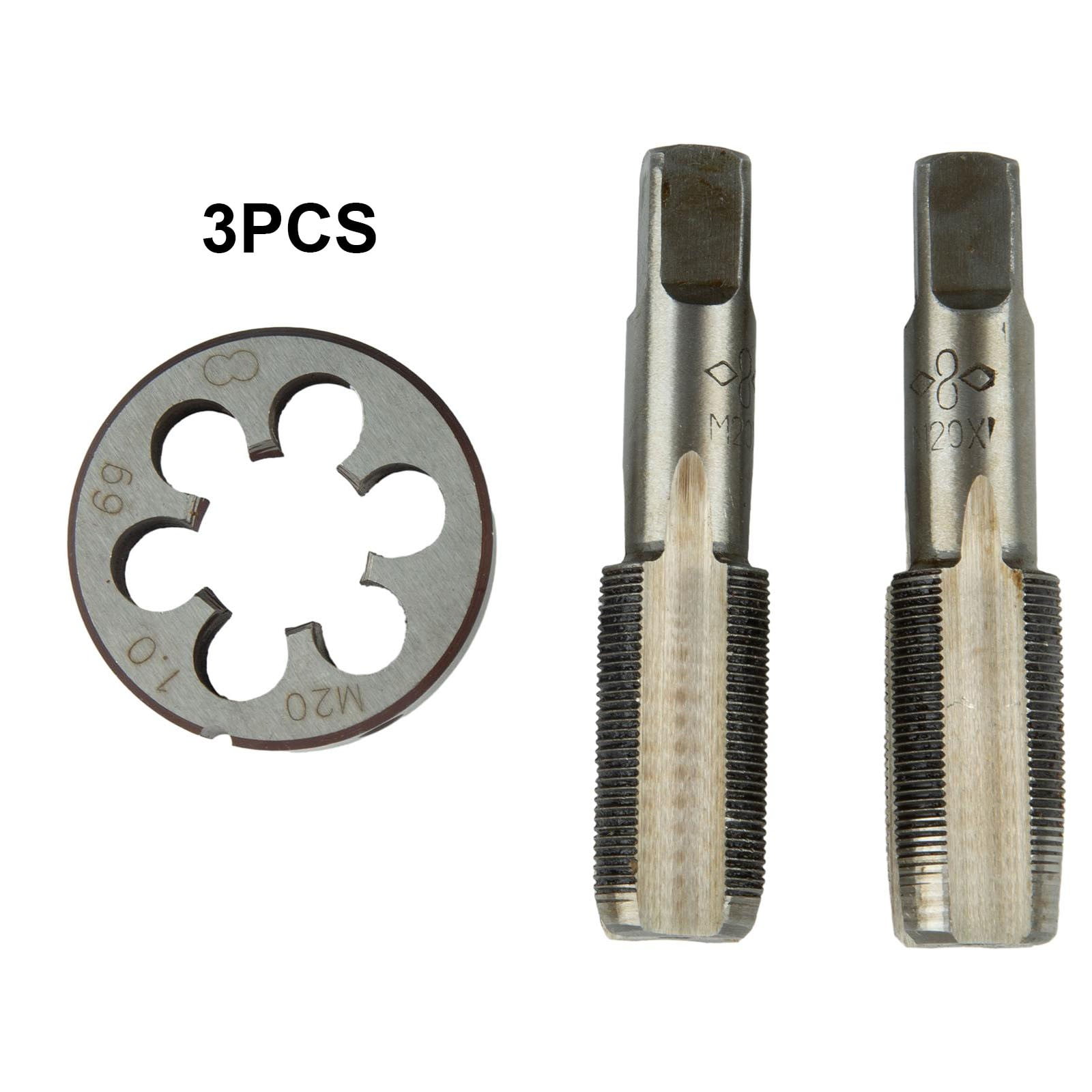 3Pcs M20 Right Hand Thread Tap Die Set HSS Machine Plug Tap Metric ...