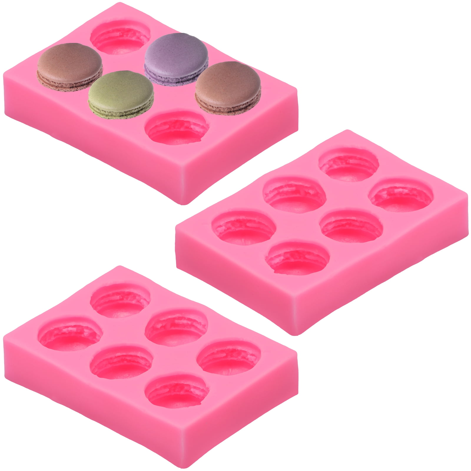 3Pcs Macaron Silicone Mold Nonstick Macaron Baking Mold Heat Resistant ...