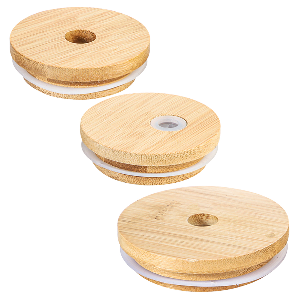 3Pcs Mason Bottle Lids Tea Cup Lids with Holes Reusable Lids for ...