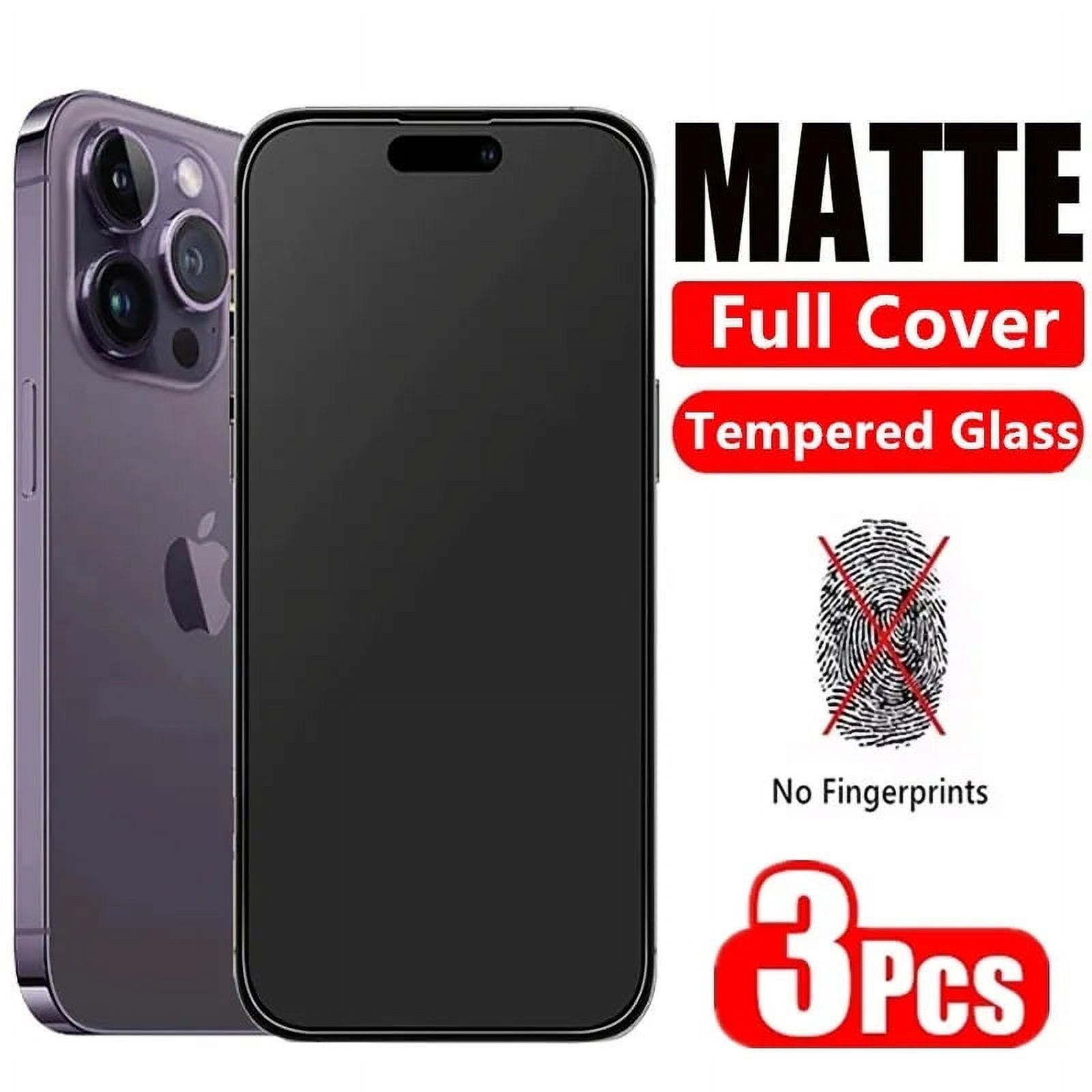 3Pcs Matte Tempered Glass for iPhone 14 12 11 13 Pro Max 7 8 Plus ...