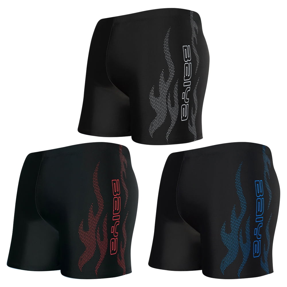 3Pcs Men's Square Leg Swim Briefs Athletic Quick Dry Bathing Suit ...