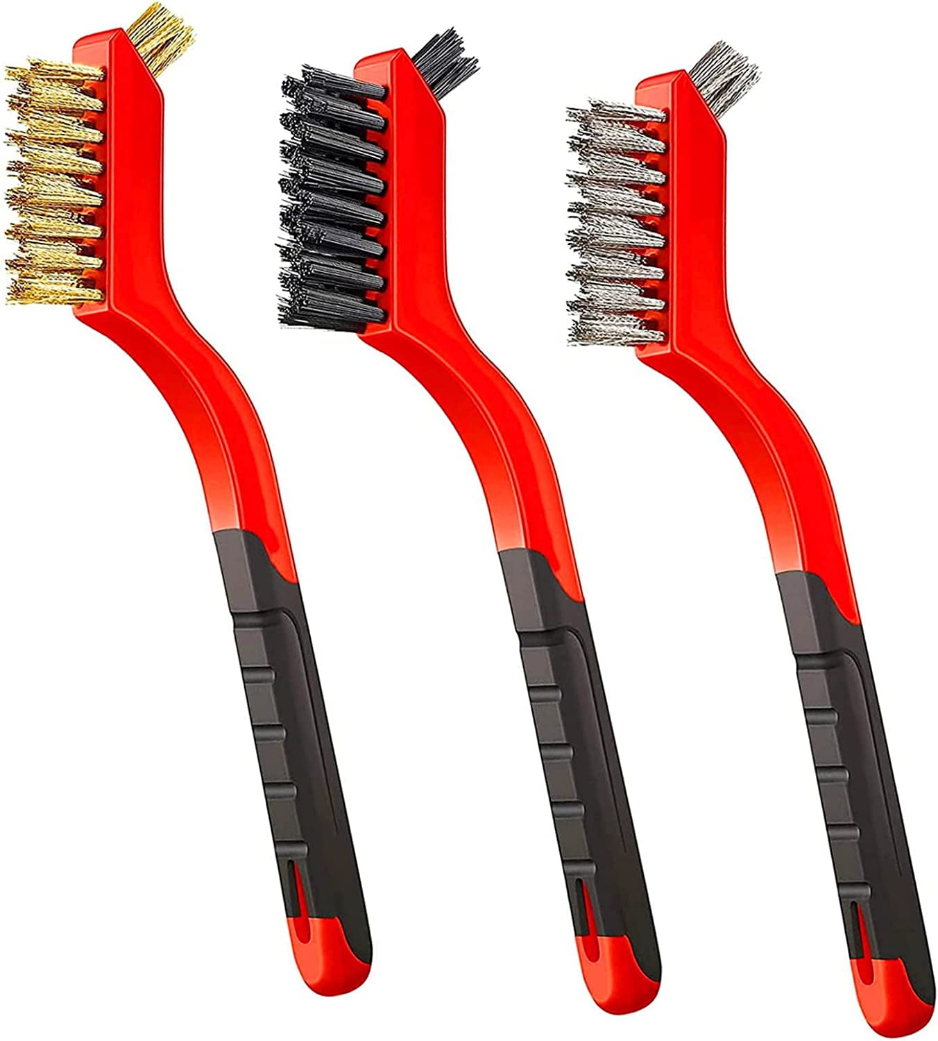 3Pcs Metal Brushes for Cleaning Rust, Small Wire Brush Set ...
