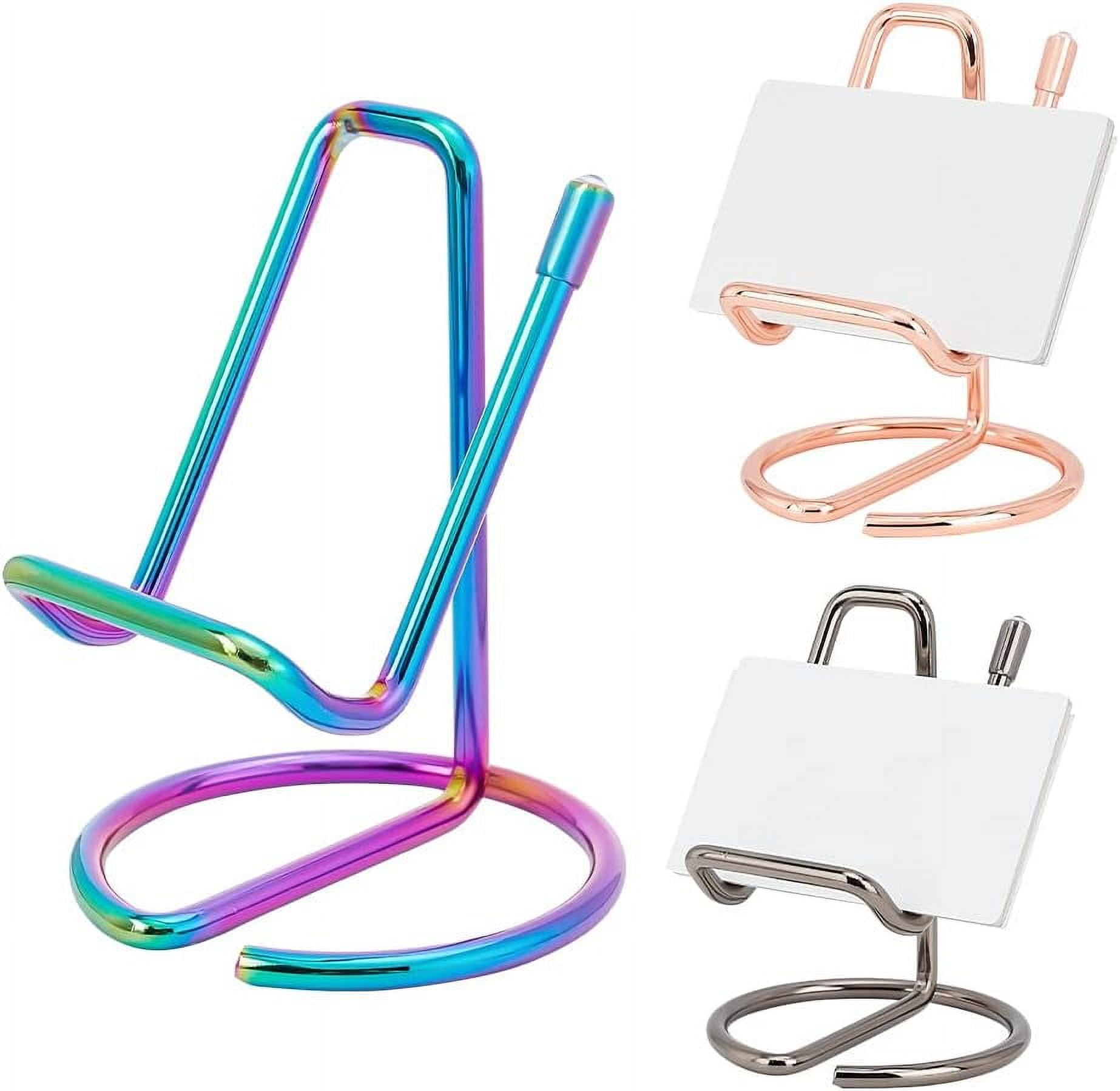 3Pcs Metal Business Card Holder Metal Business Name Card Display Holder ...