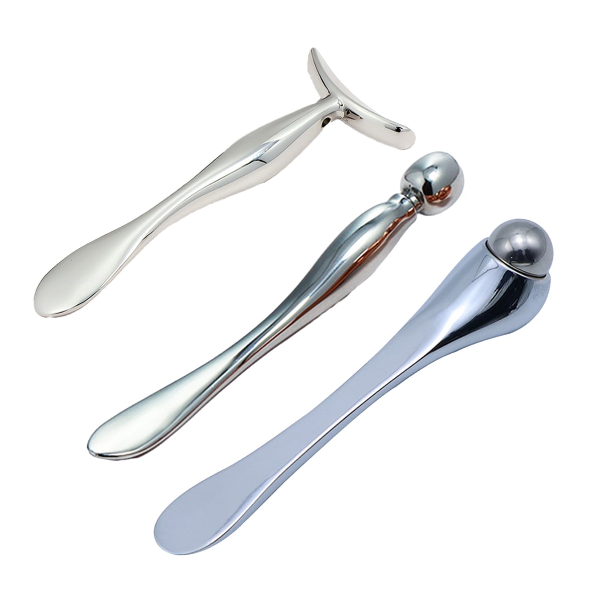 3Pcs Metal Eye And Face Cream Applicator Stick Cosmetics Spoon Spatula ...