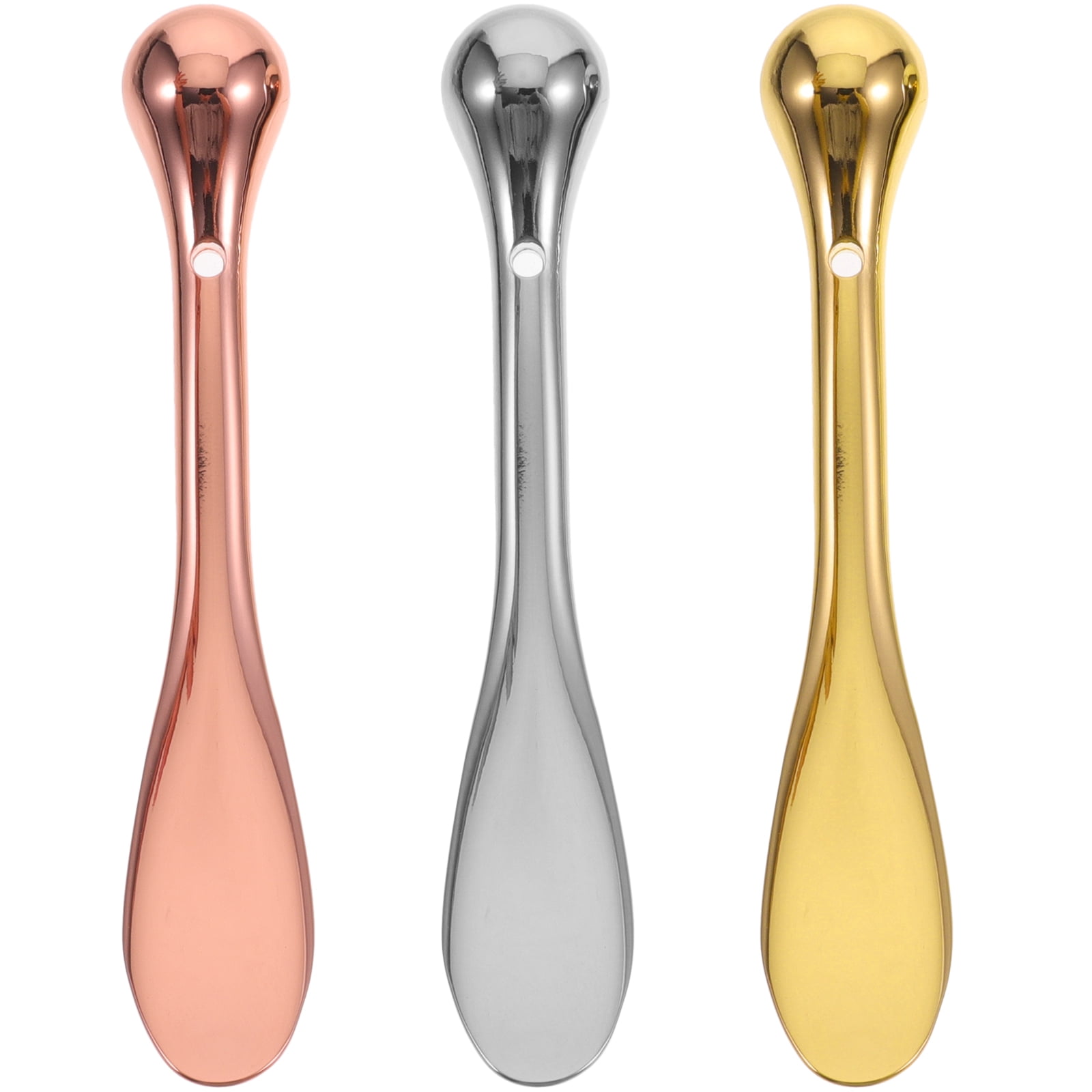 3Pcs Metal Eye Applicator Eye Wand Spatulas Dark Circle Remover Makeup ...